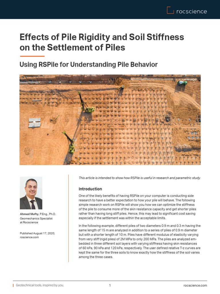 Paper RSPile MuftyAugust2020 PDF | PDF | Stiffness | Deep Foundation