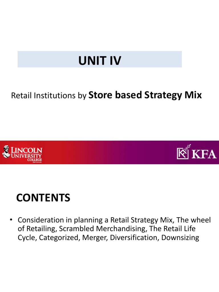 Retail Strategy Mix & Change Theories | PDF | Big Box Store | Retail