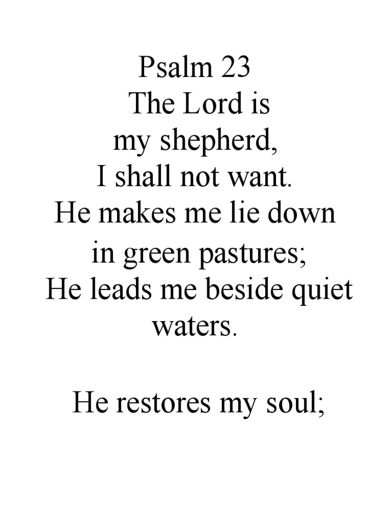 Copywork Psalm 23 | PDF