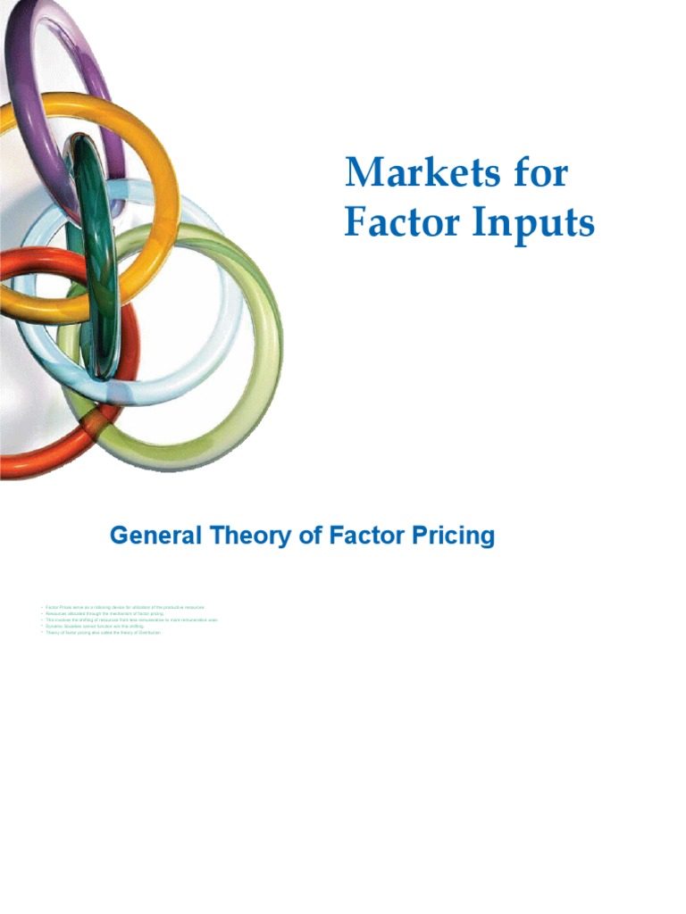 Factor Markets | PDF | Labour Economics | Supply (Economics)