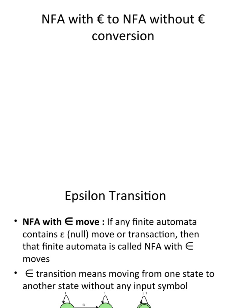 NFA With To NFA Without Conversion | PDF