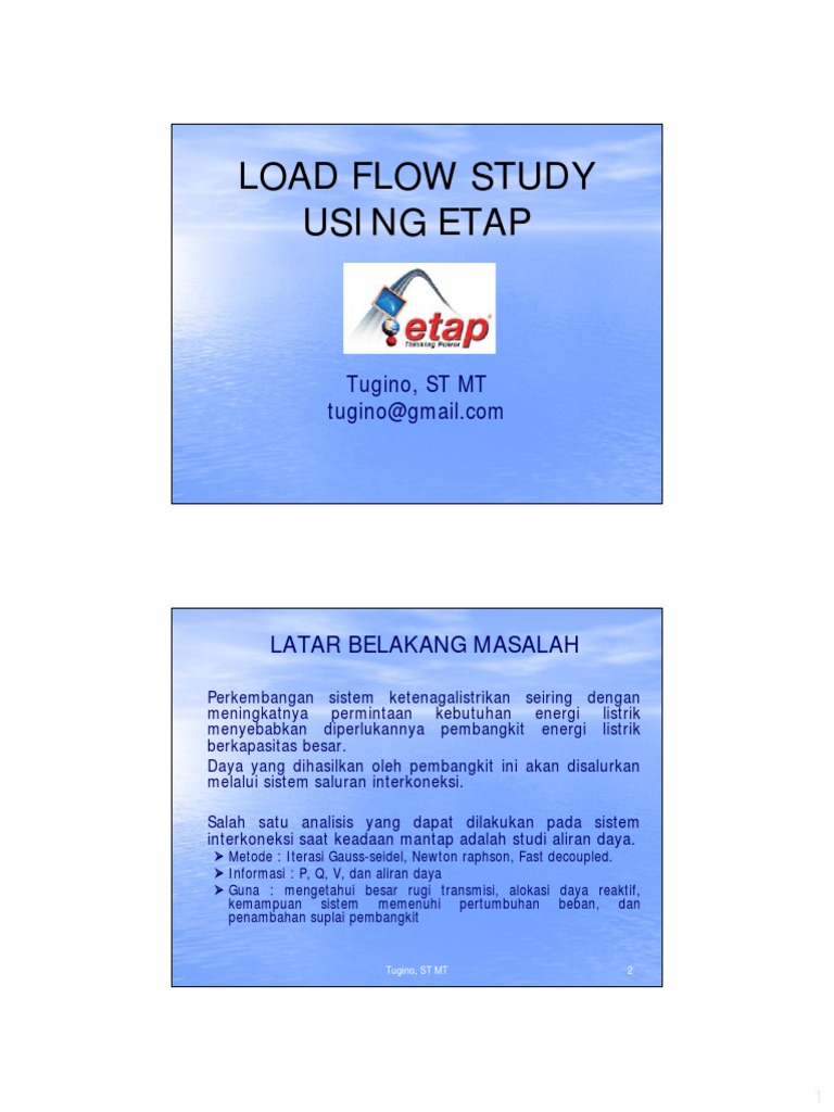 2 Load Flow Study Using ETAP | PDF