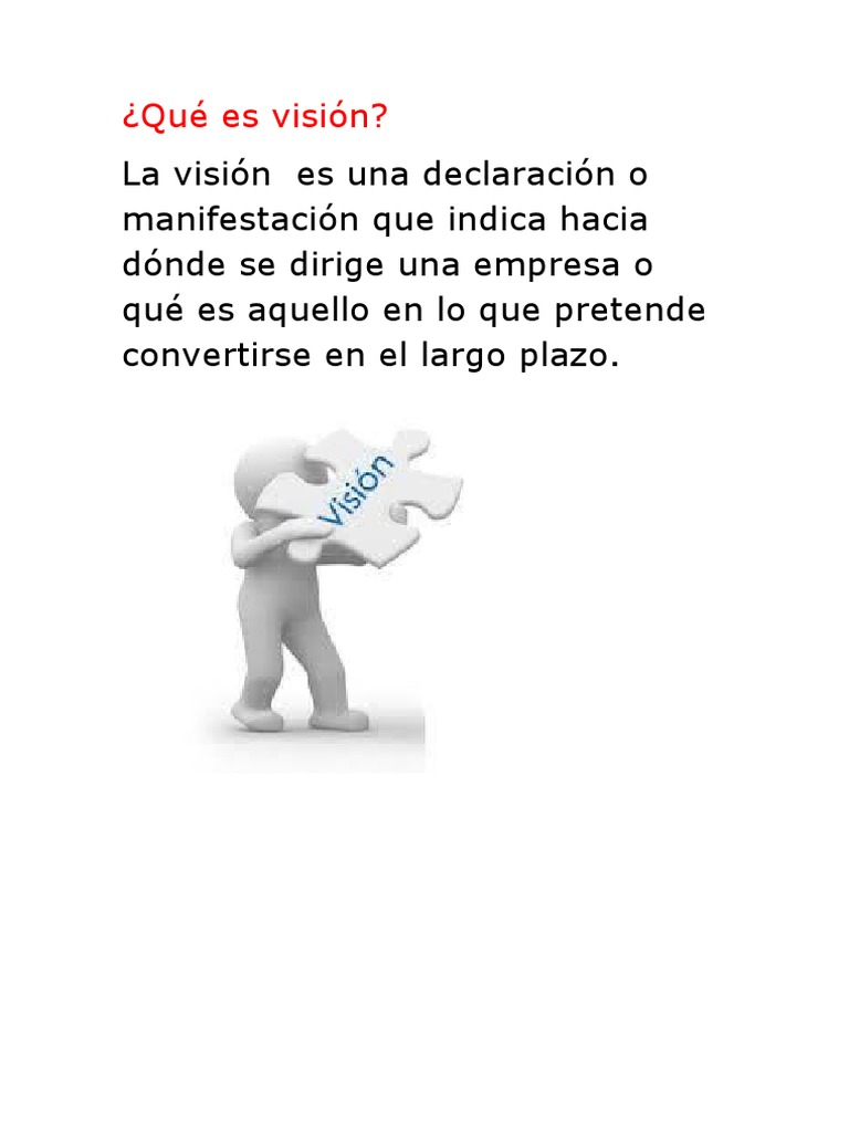 Definición de Visión Empresarial | PDF | Relaciones personales, crianza ...