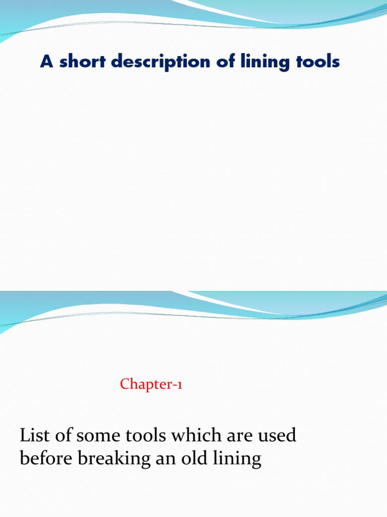 A Short Description of Lining Tools | PDF | Manufactured Goods | Tools