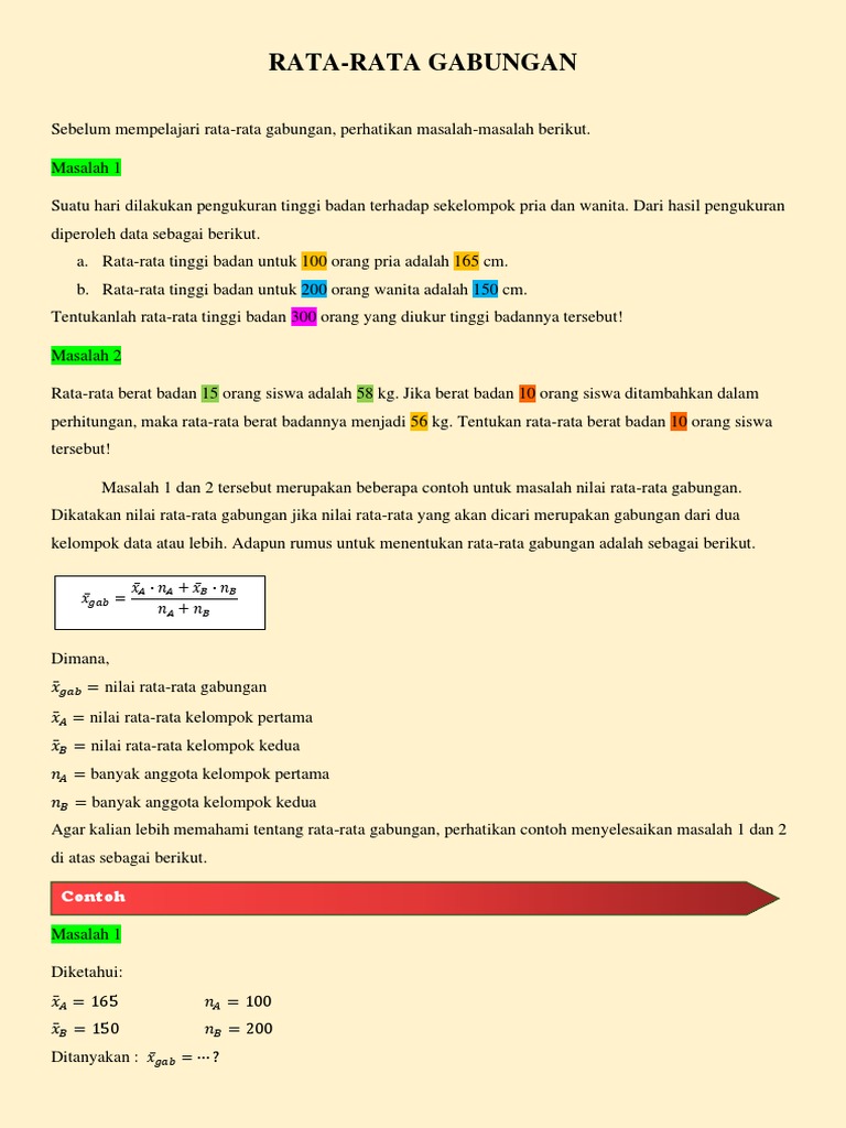 Rata-Rata Gabungan | PDF