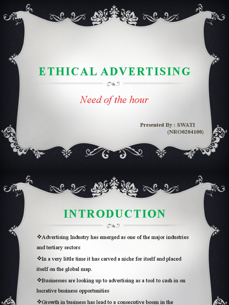 Ethical Advertising: Need of The Hour | PDF | Advertising | Foods