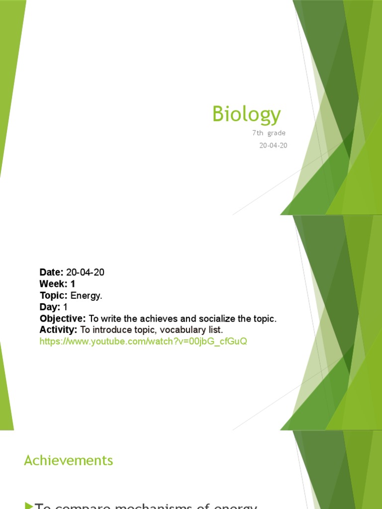 Biology 7th Grade 20-04-20 | PDF