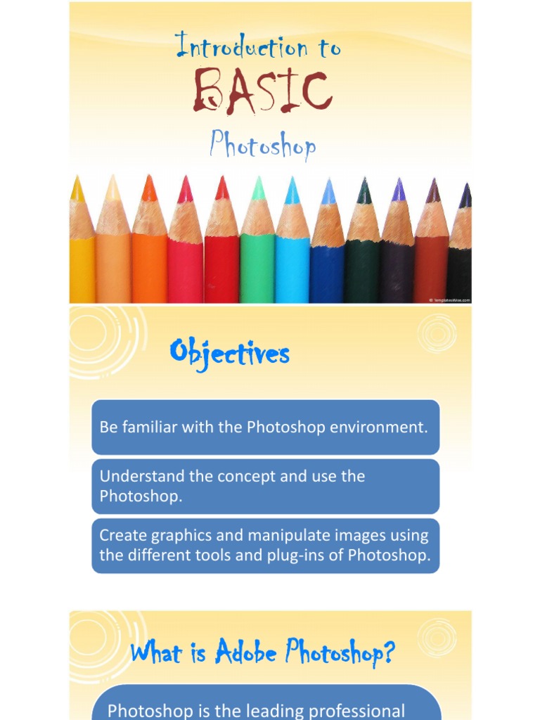 Intro Photoshop Basics Tools Layers Formats | PDF | Adobe Photoshop ...