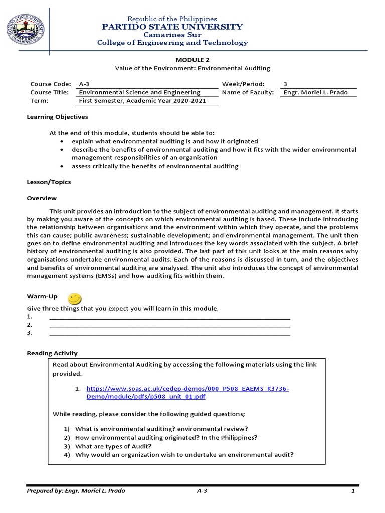 Environmental Auditing | PDF | Audit | Waste Management