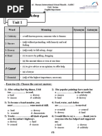Level B: Unit 1 Vocabulary Answers | PDF