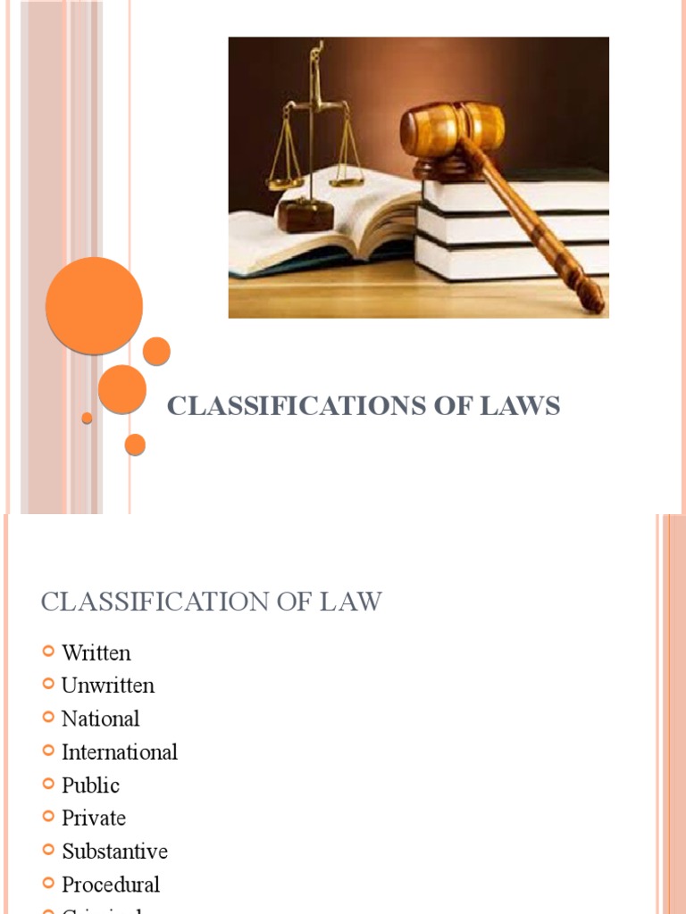 Classifications of Laws | PDF