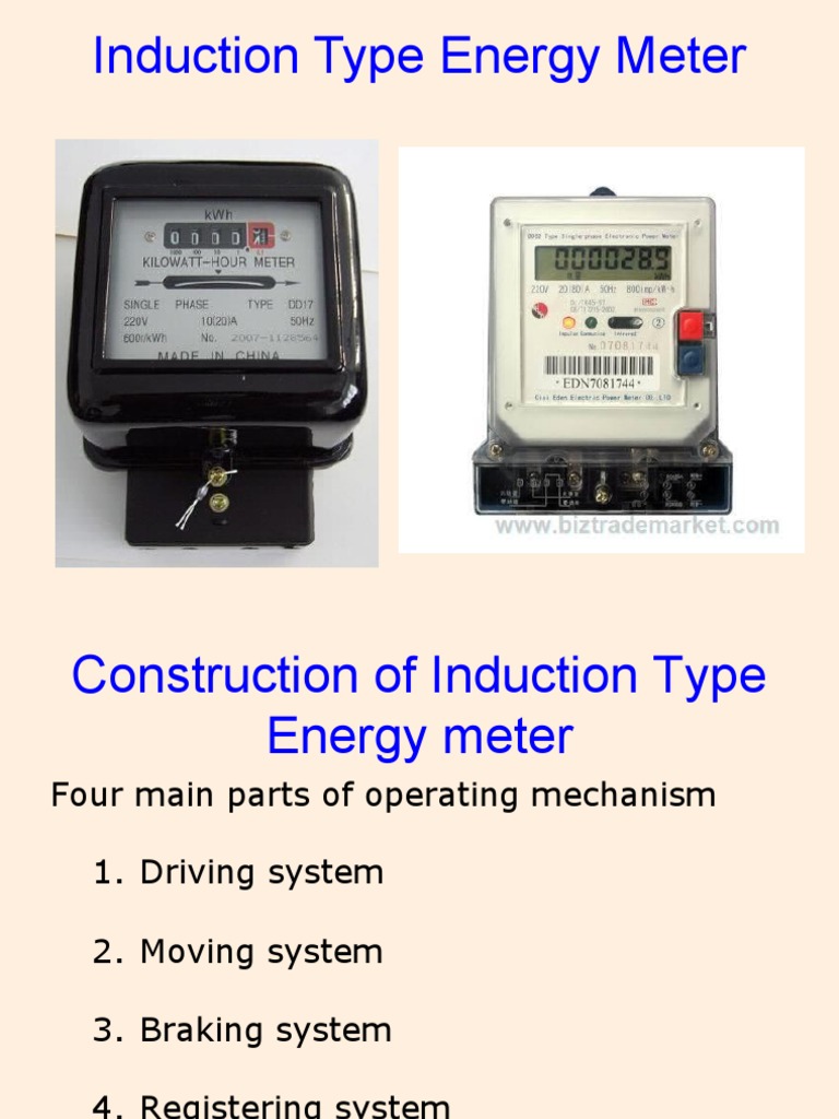 Induction Type Energy Meter Overview | PDF | Technology & Engineering
