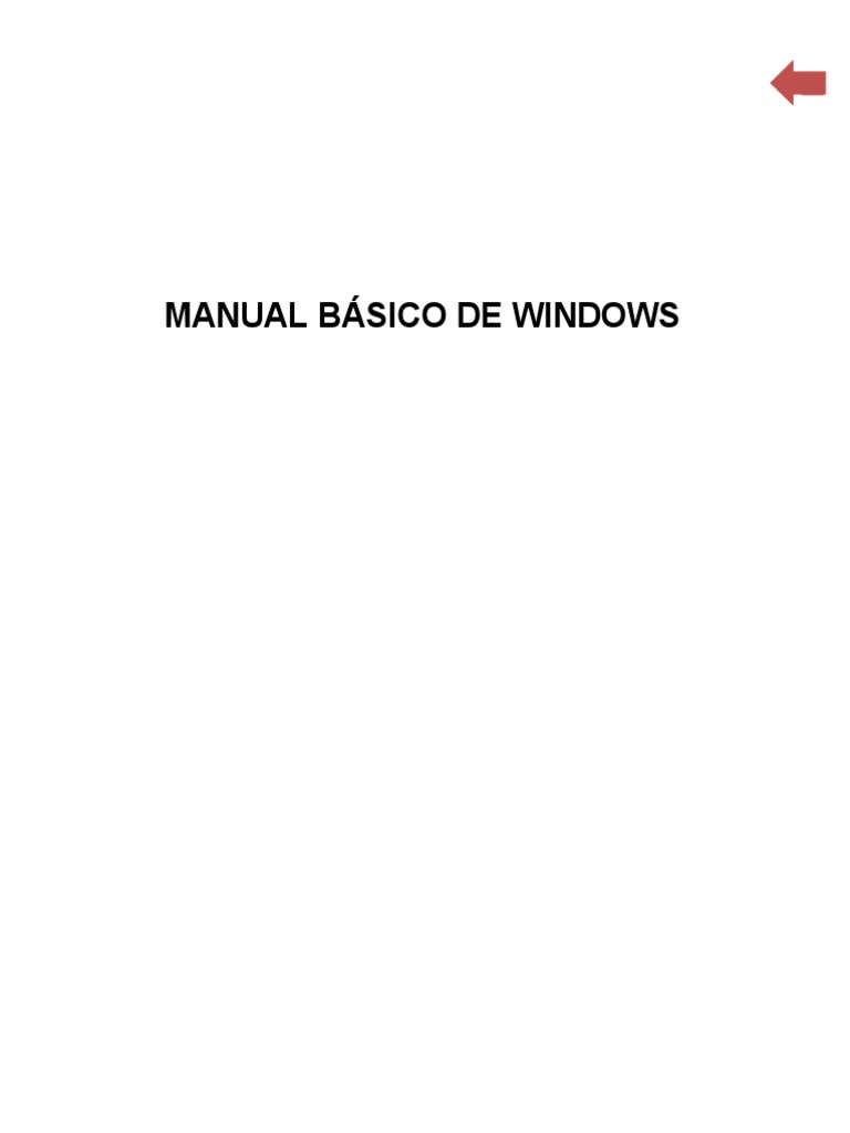 Manual Básico de Windows: Guía Rápida | PDF | Ventana (informática ...