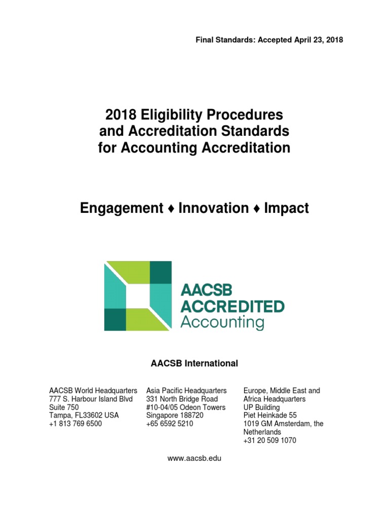 2018 Eligibility Procedures and Accreditation Standards For Accounting ...