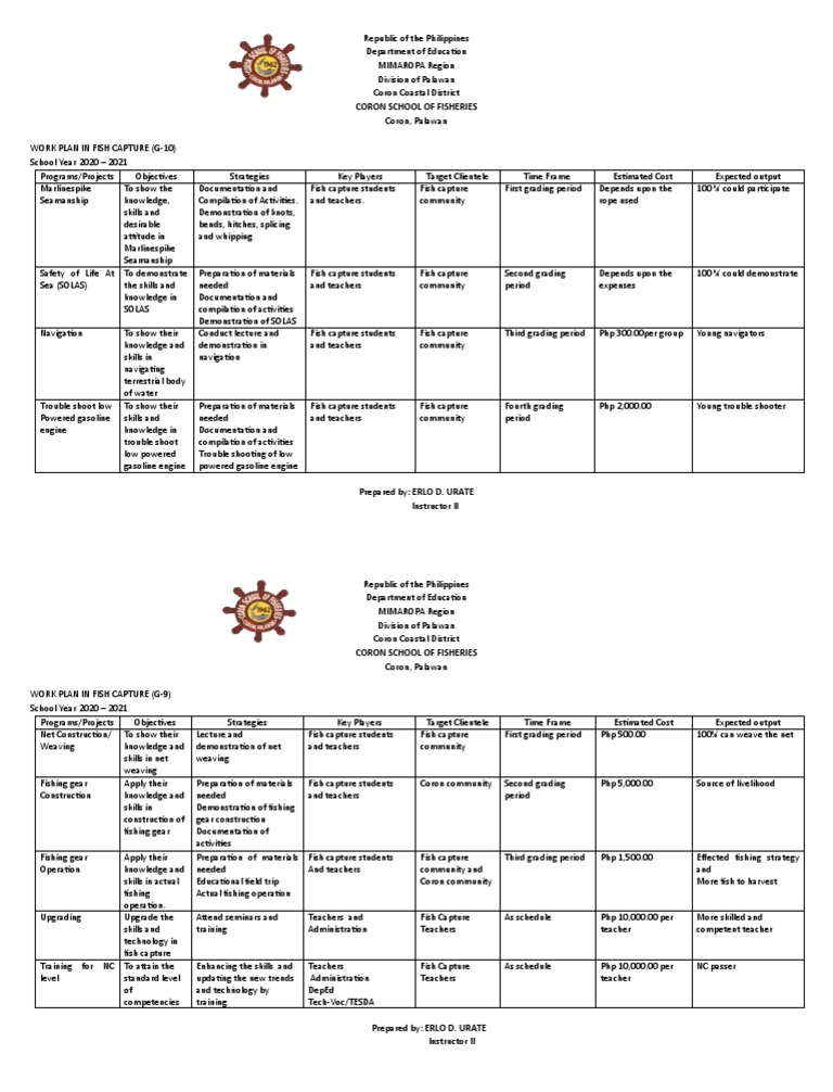 Erlo Workplan | PDF | Behavior Modification | Learning