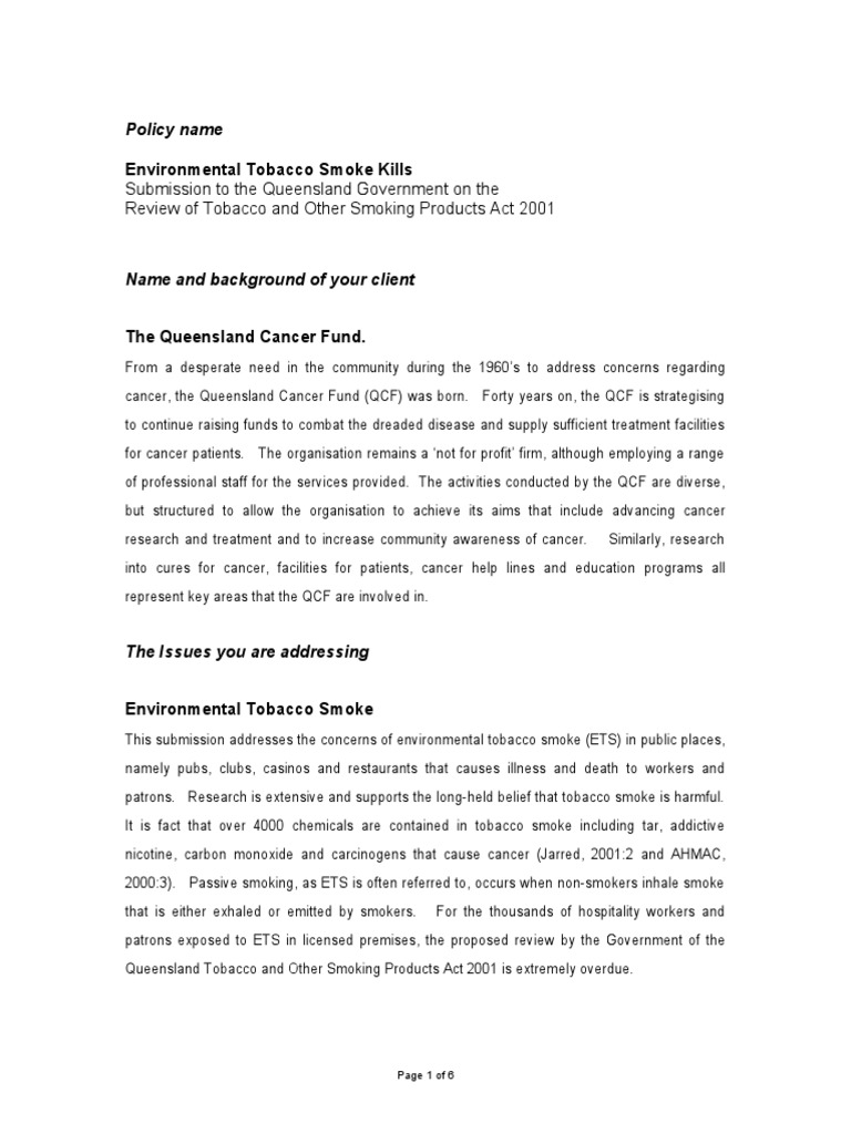 Business - Submission Example | PDF