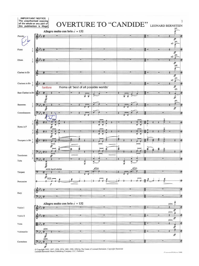 Candide Ouverture - Bernstein - Score DL 1 PDF | PDF