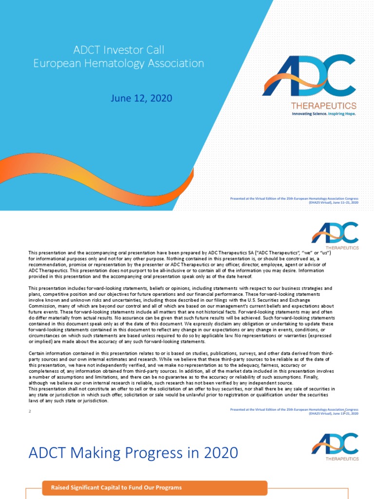 EHA 2020-June-EHA Slide Deck PDF | PDF | Medical Specialties | Medicine