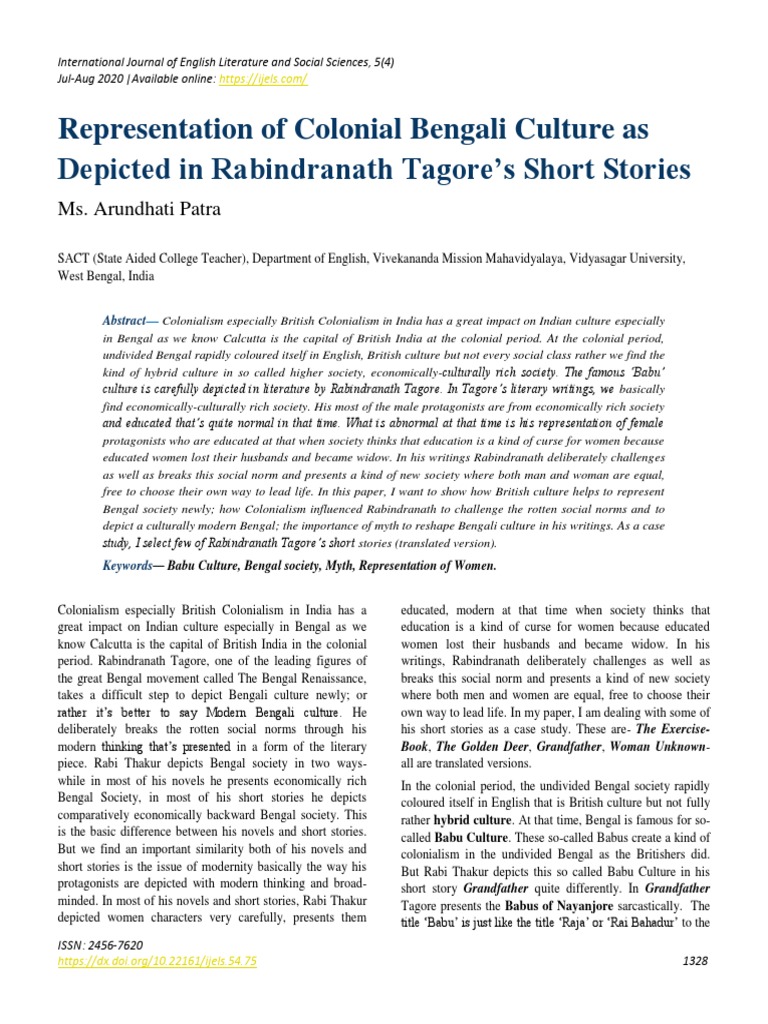 75IJELS 10920201 Representation PDF | PDF | Rabindranath Tagore ...