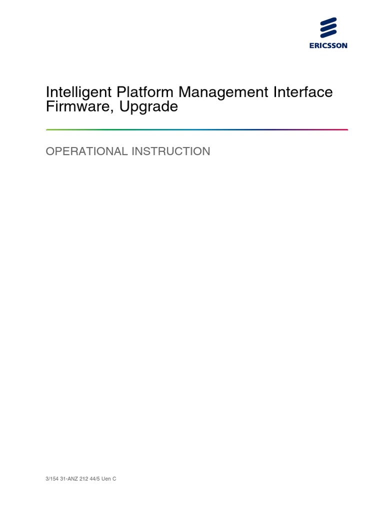 Intelligent Platform Management Interface Firmware, Upgrade ...
