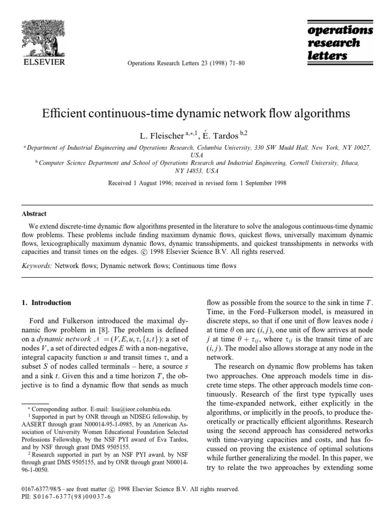 Efficient Continuous-Time Dynamic Networ PDF | PDF | Maxima And Minima | Mathematical Optimization
