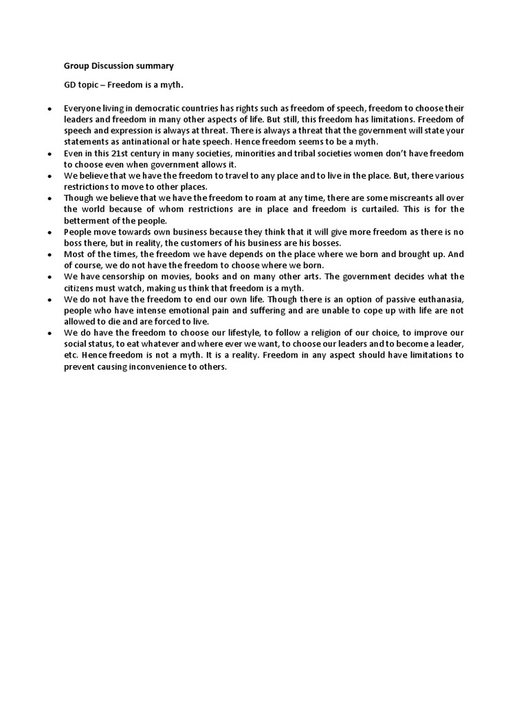 GD - Freedom Is A Myth | PDF