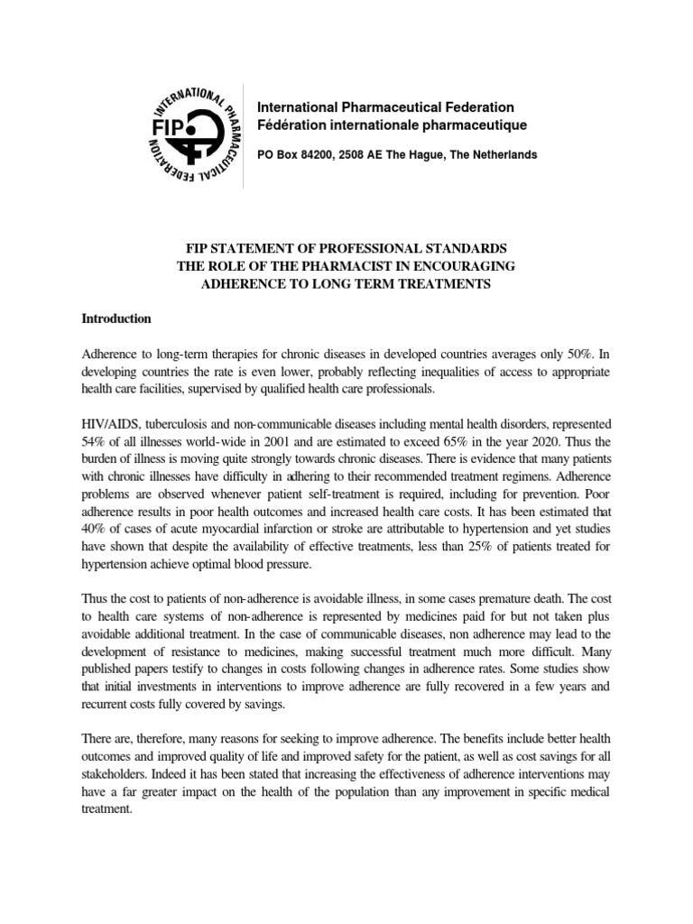 International Pharmaceutical Federation Fédération Internationale ...