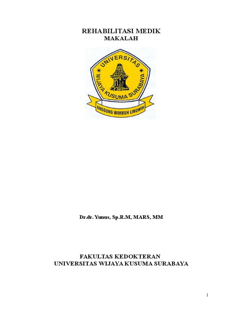 Pengantar Rehabilitasi Medik PDF | PDF