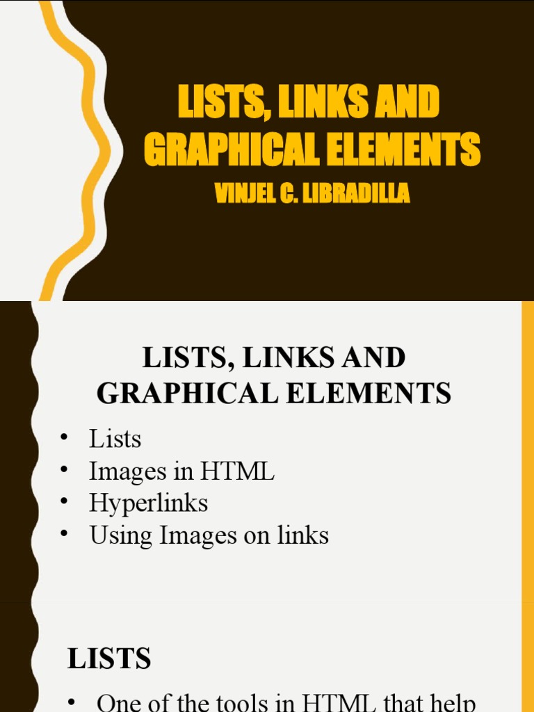 03 Lists, Links and Graphical Elements | PDF