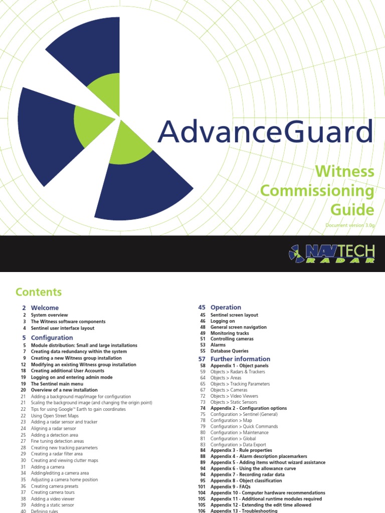 AdvanceGuard Commissioning Guide v3-0g | Download Free PDF | Radar ...