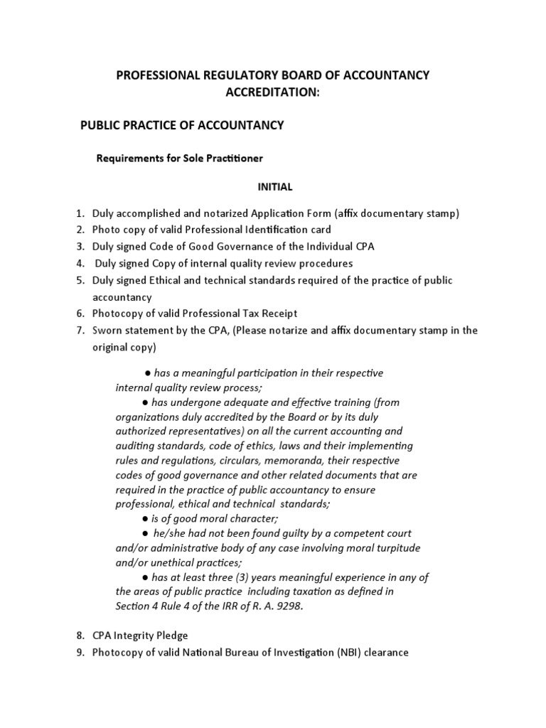 CPA Accreditation Requirements | PDF | Certified Public Accountant ...