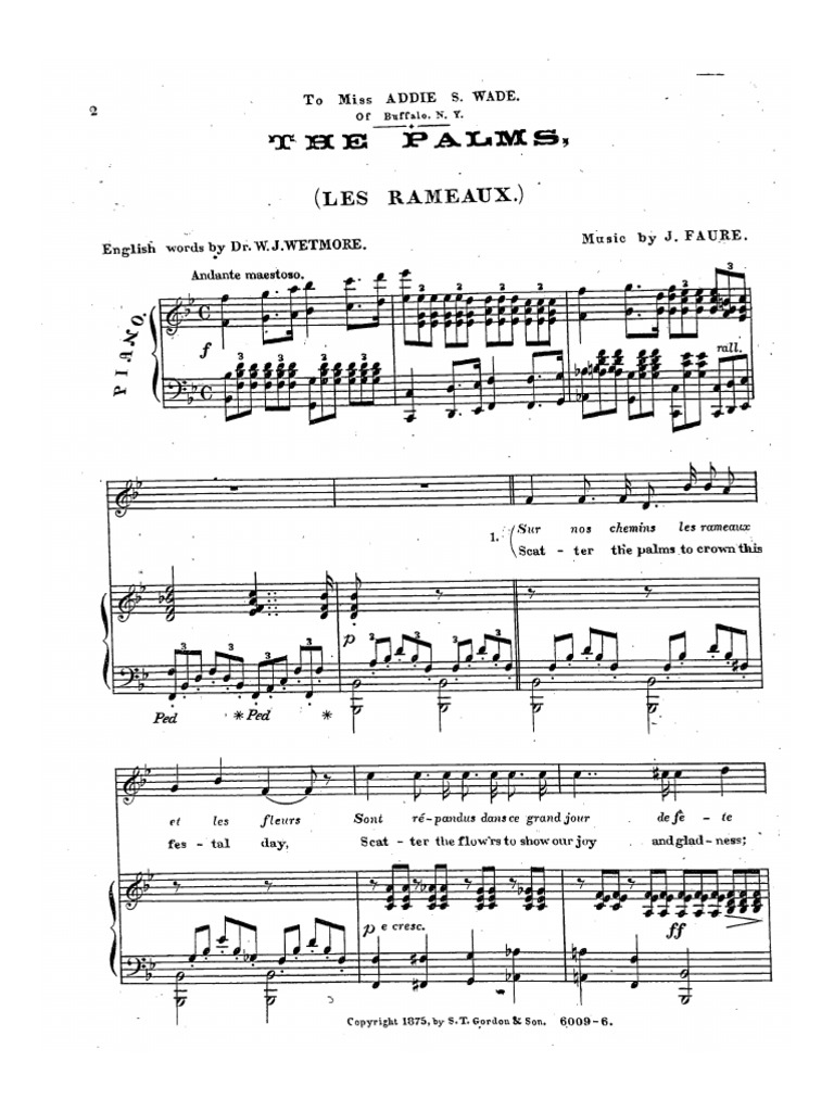 Les Rameaux (The Palms) | PDF