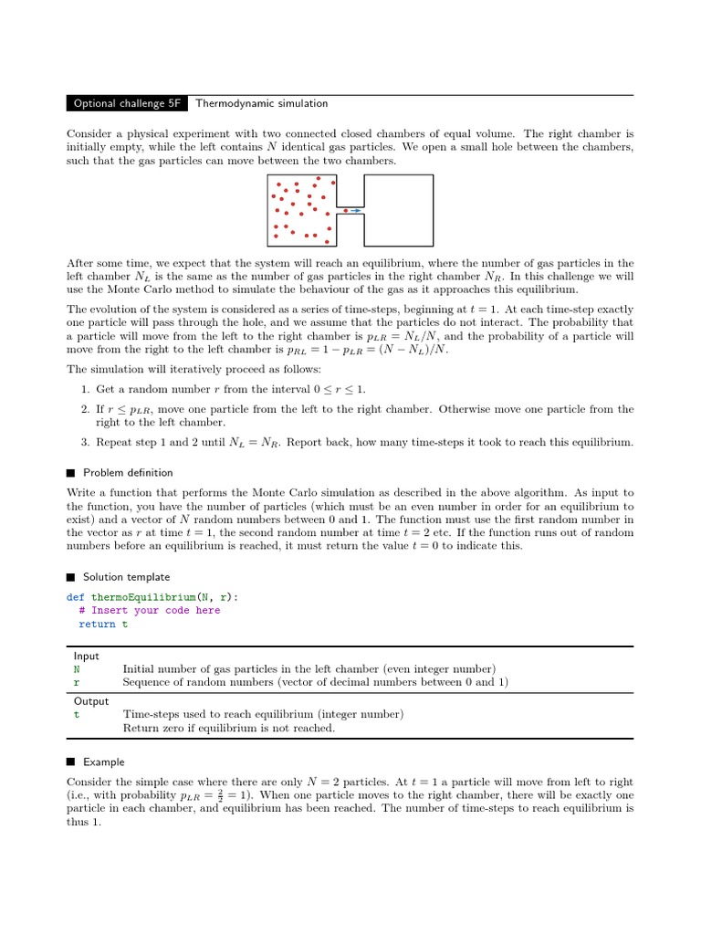 5C - Thermodynamic Simulation (O) | PDF | Thermodynamic Equilibrium | Gases 5C - Thermodynamic Simulation (O) | PDF | Thermodynamic Equilibrium | Gases