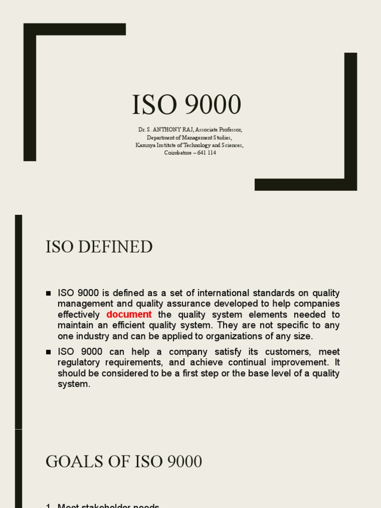 Understanding the Principles and Benefits of ISO 9000 Quality ...