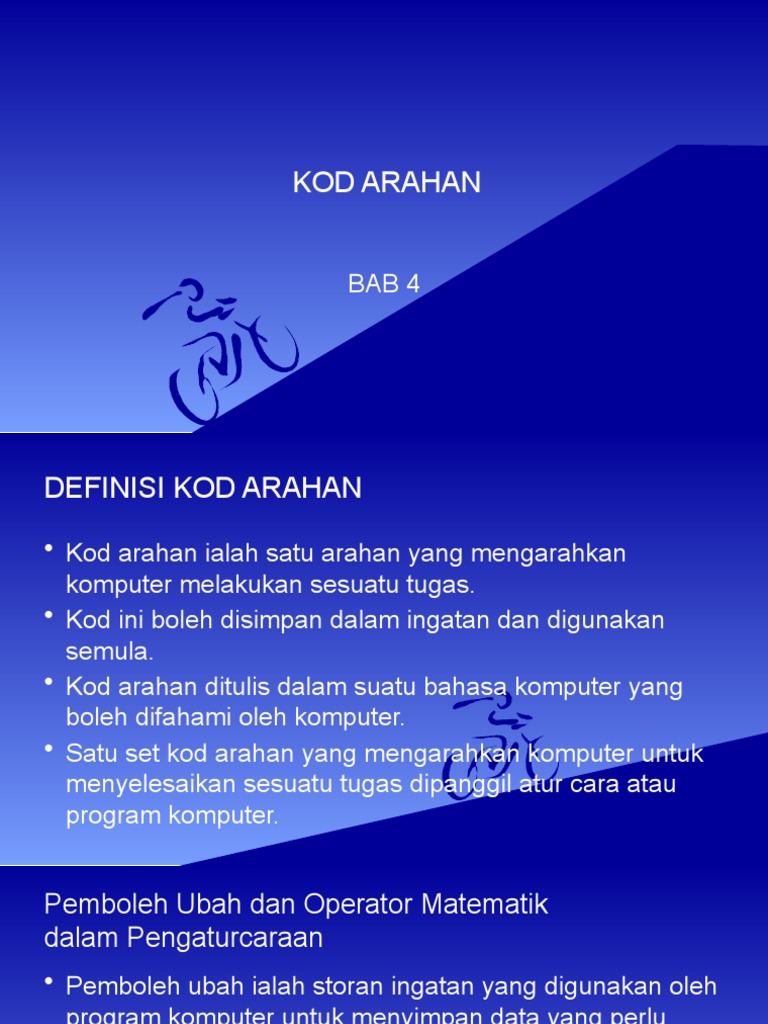 Bab 4 Kod Arahan TKT 1 | PDF
