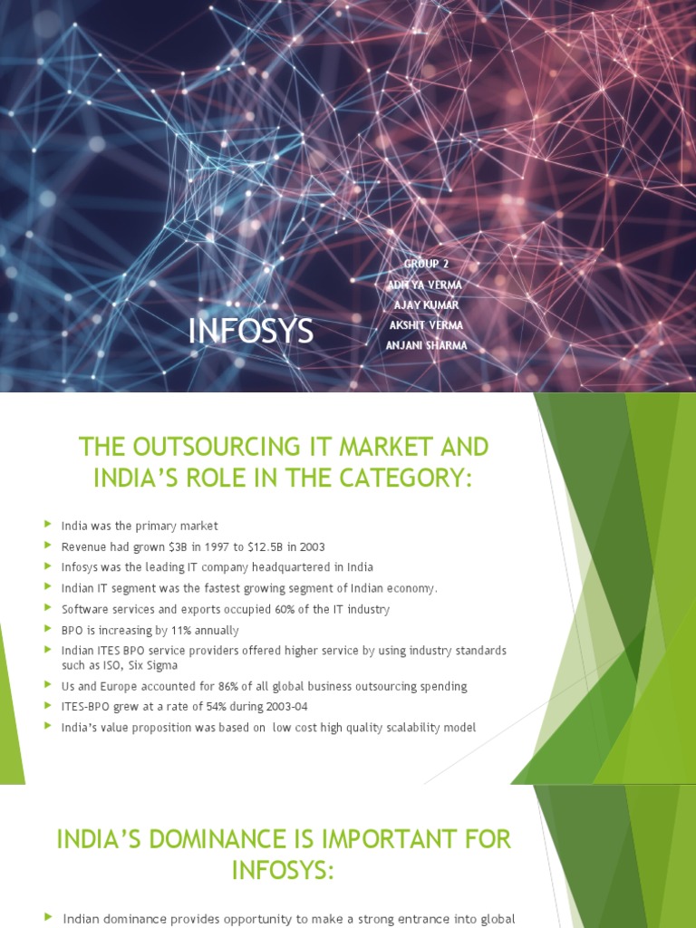Infosys: Group 2 Aditya Verma Ajay Kumar Akshit Verma Anjani Sharma ...