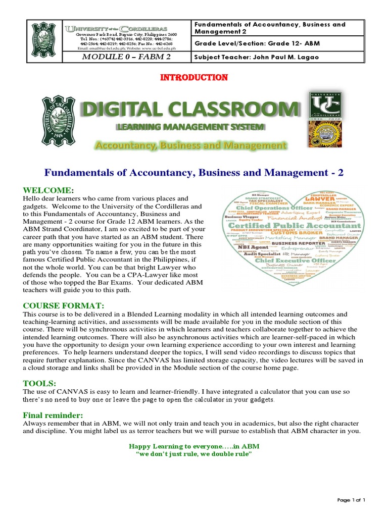 FABM 2 Module 0 Introduction PDF | PDF | Learning | Cognition