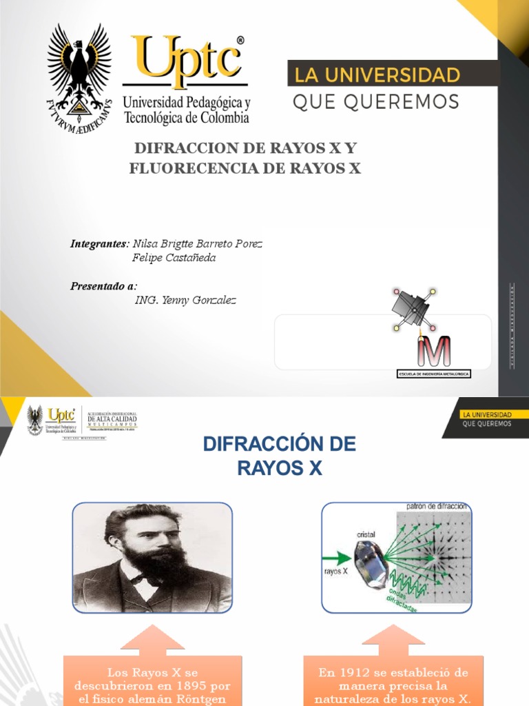 Difraccion de Rayos X y Fluorecencia de Rayos X | PDF | Cristalografía de rayos X | Rayo X