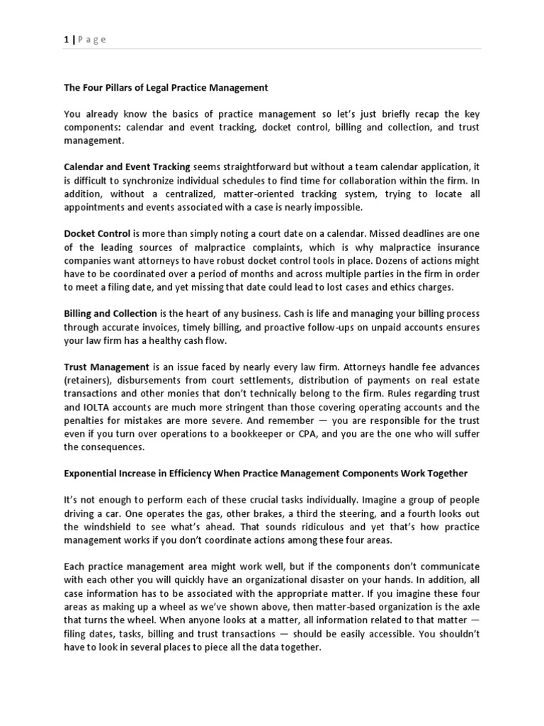 Unit 4 B Cash Flow Managemnt, Docket Control and Calendering | PDF ...