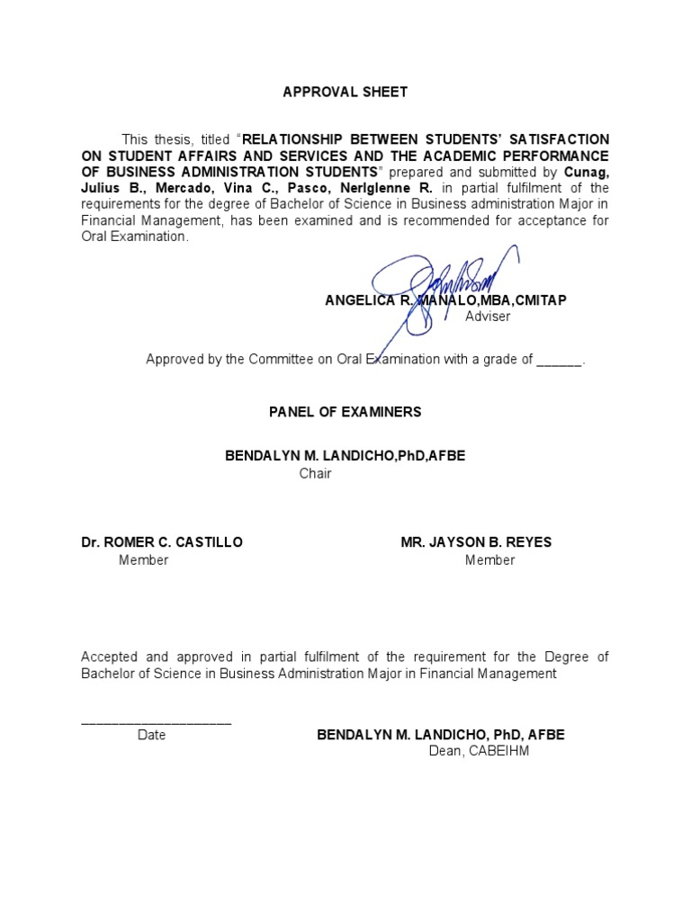 Approval Sheet | PDF