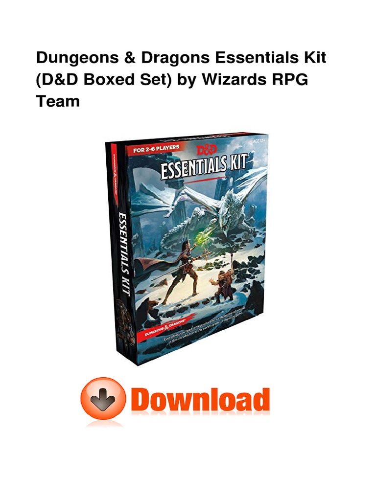 Dungeons and Dragons Essentials Kit D An PDF | PDF