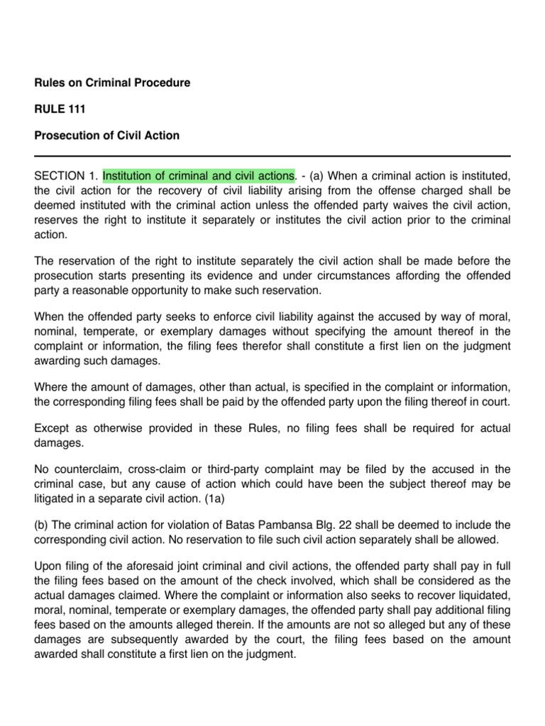 R3 - Rule 111. | PDF | Prejudice (Legal Term) | Lawsuit