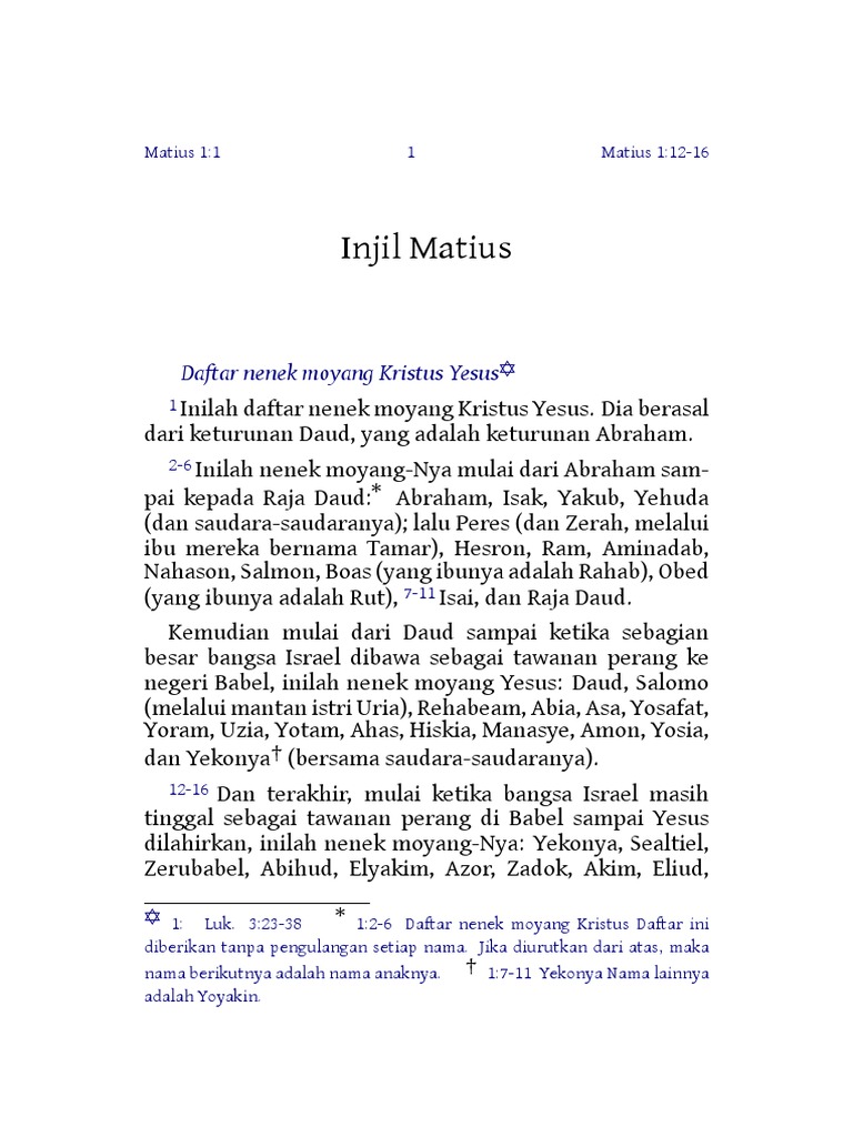 Injil Matius PDF | PDF