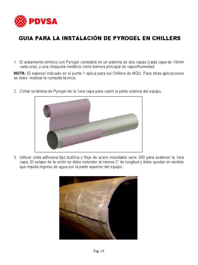 Guia Instalación Pyrogel Chillers I | PDF