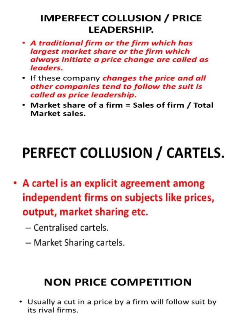 Collusive and Non - Collusive Oligopoly | PDF