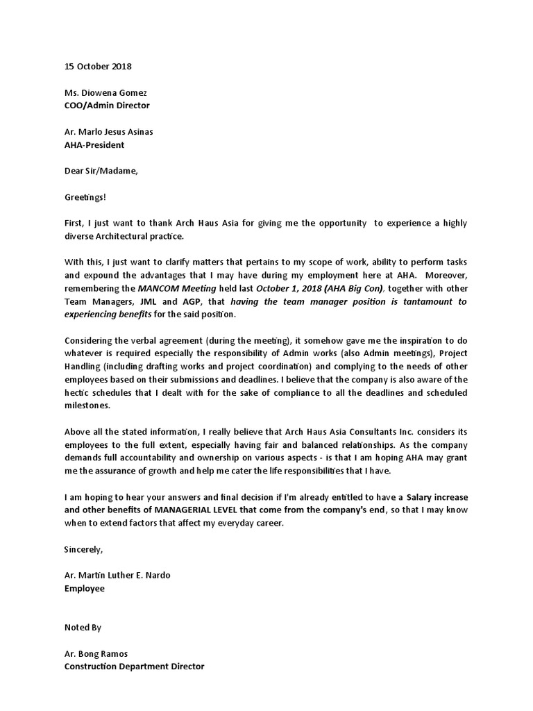 COO/Admin Director: Experiencing Benefits For The Said Position | PDF