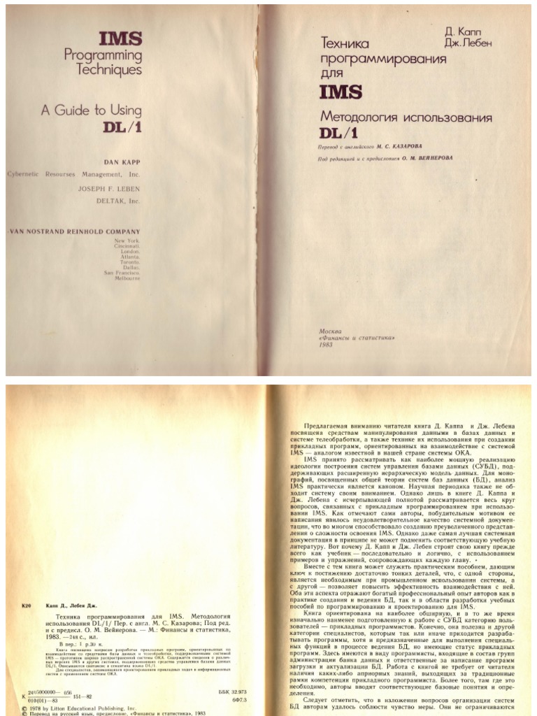 IMS Programming Techniques 1983 Kapp Leben | PDF