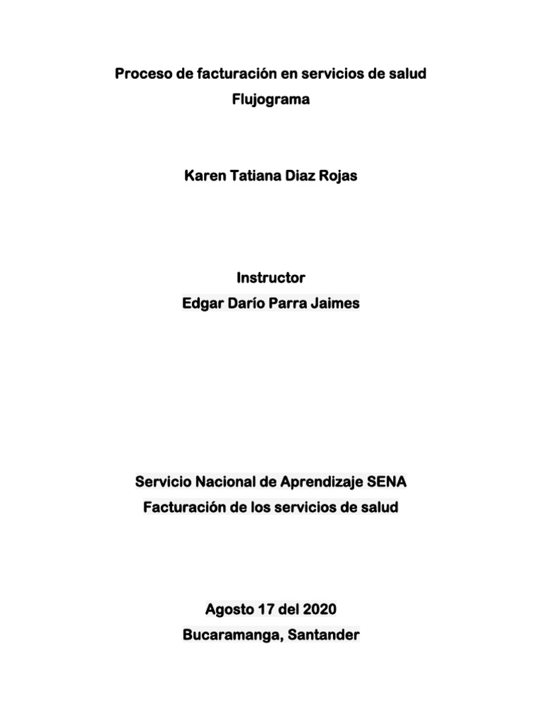 Flujograma (Proceso de Facturacion Servicios de Salud) PDF | PDF ...