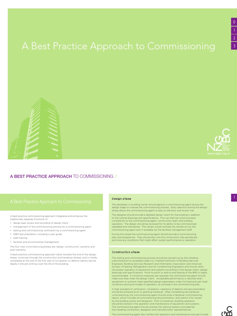 Best Practice Approach To Commissioning | PDF | Green Building | Design