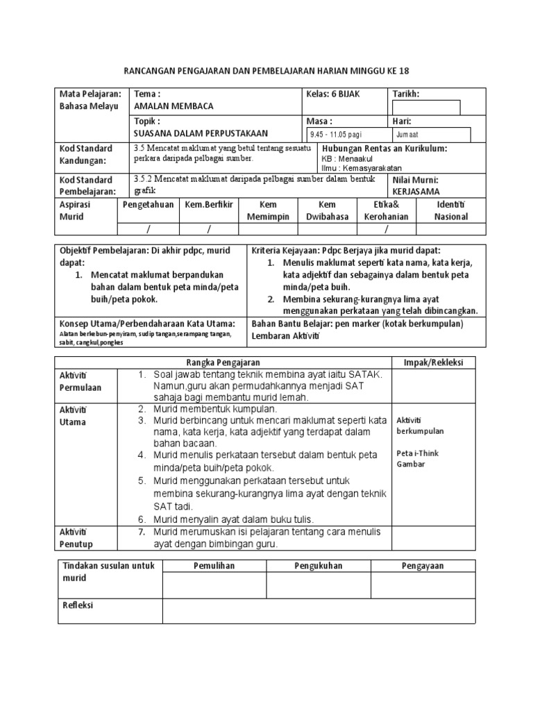 RPH BM THN 6 m18 | PDF